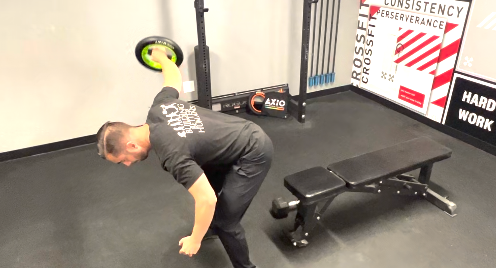DB Press/AXIO T-Bar Rotations – AXIO Centripetal Training